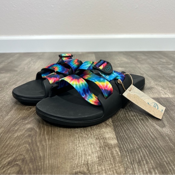 Chaco | Shoes | Chaco Rainbow Tie Dye Chillos Slide Sandal | Poshmark